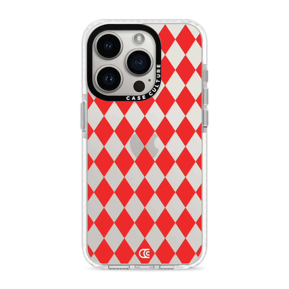 เคส iPhone 15 Pro | Red Diamond Pattern – Case Culture